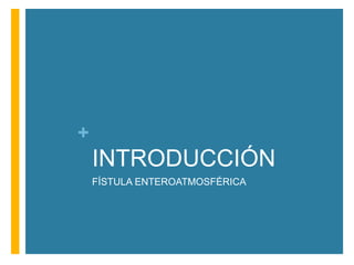 Caso clínico: Nutrición enteral en fístula enteroatmosférica de alto ...