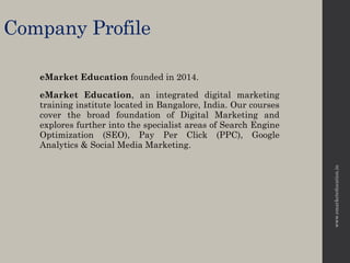 eMarket Education Company Profile | PDF