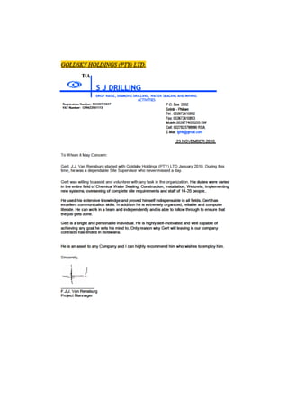 Reference Letters from Employers | PDF