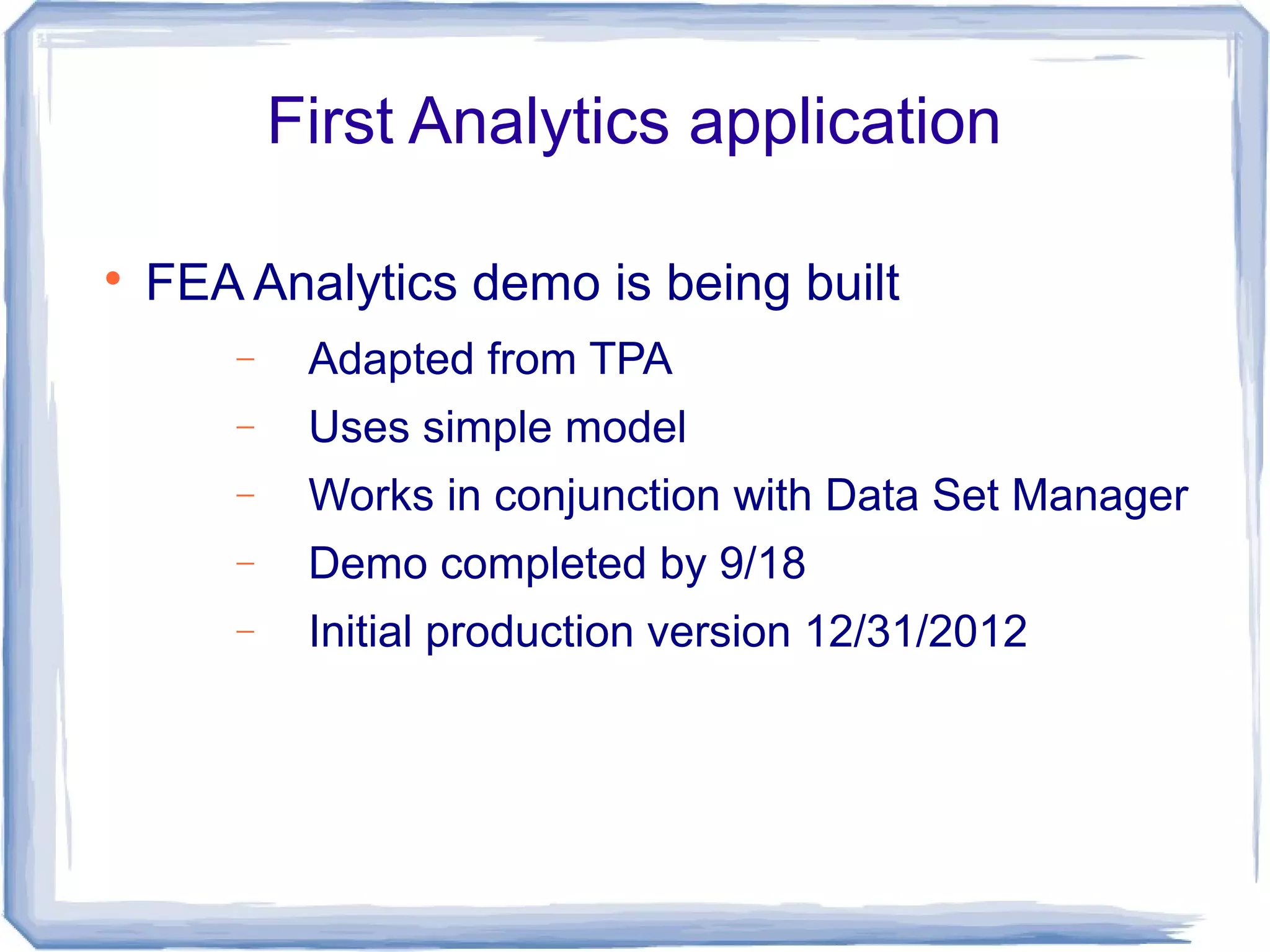 Fea analytics demo | PPT | Technology & Computing