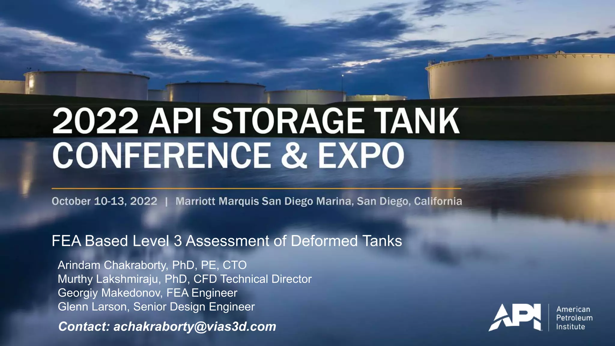 FEA Based Level 3 Assessment of Deformed Tanks | PPT
