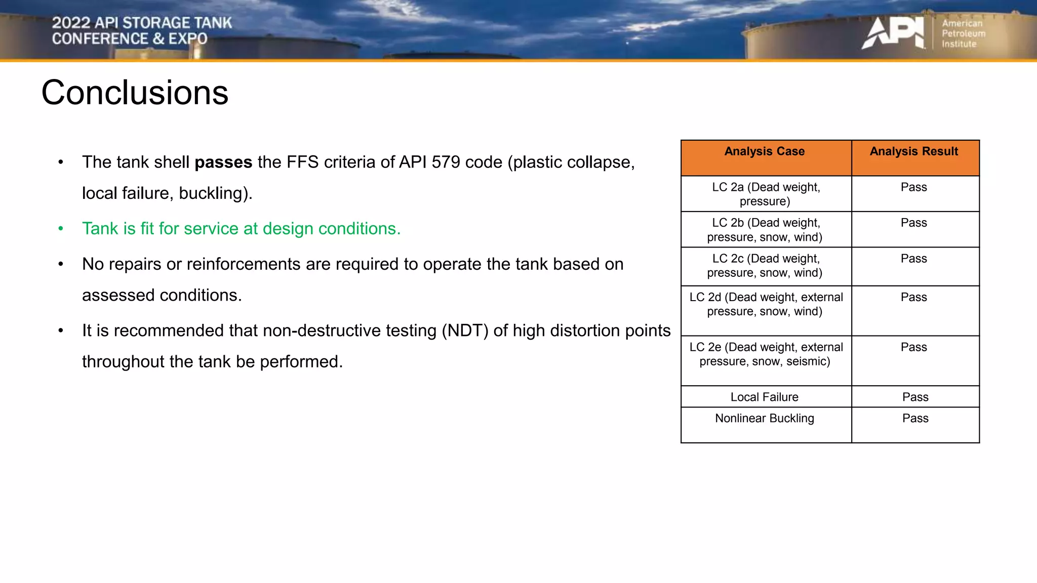 FEA Based Level 3 Assessment of Deformed Tanks | PPT