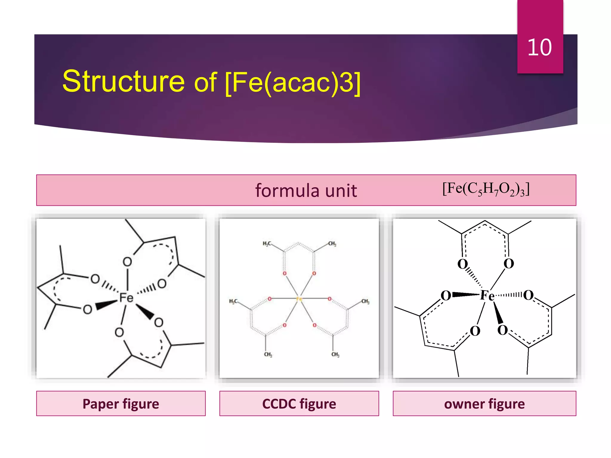 Crystal structure of a third polymorph of tris(acetylaceton)iron(III ...