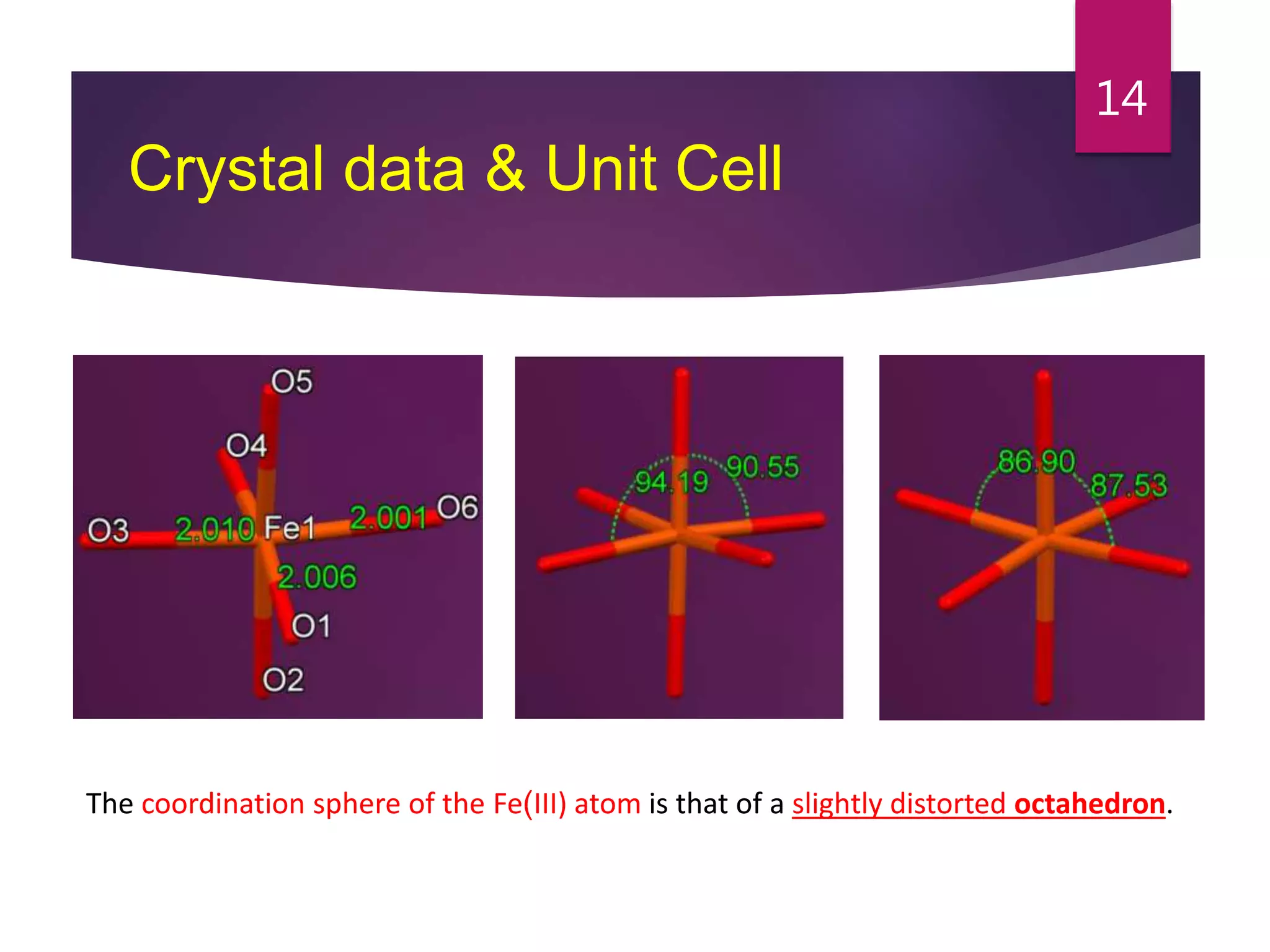 Crystal structure of a third polymorph of tris(acetylaceton)iron(III) | PPTX