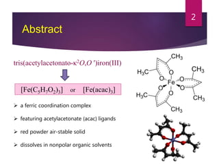 Crystal structure of a third polymorph of tris(acetylaceton)iron(III ...