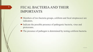 FEACAL IDICATOR BACTERIA.pptx | Digestive Disorders | Diseases and Conditions