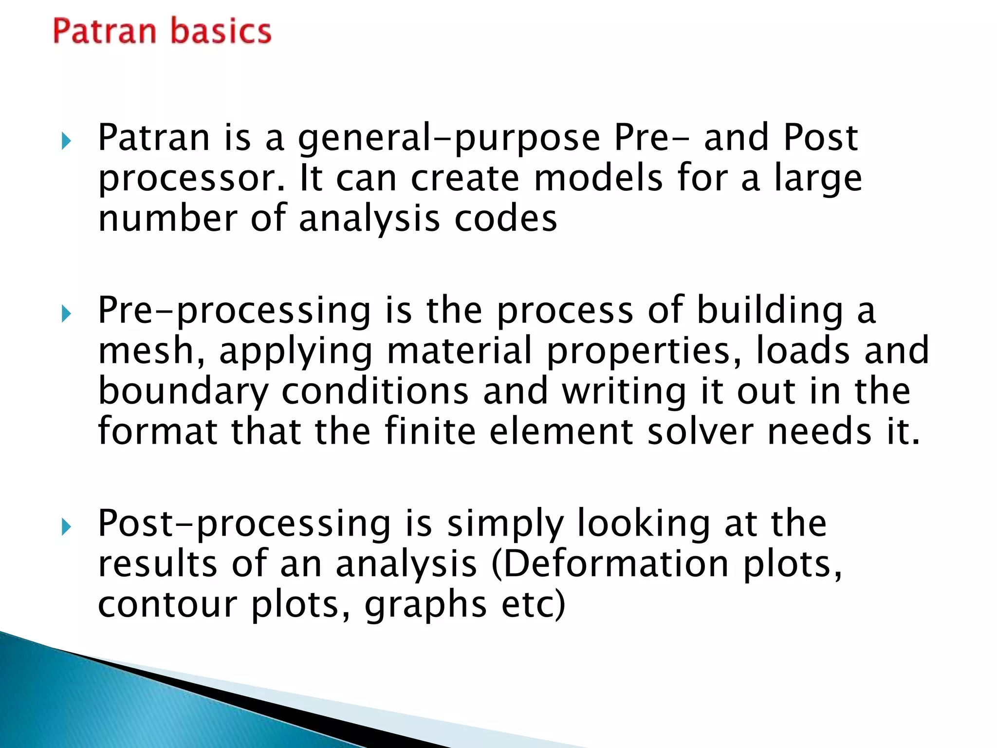 FEA intro patran_nastran | PPT