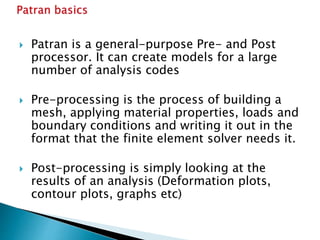 FEA intro patran_nastran | PPT