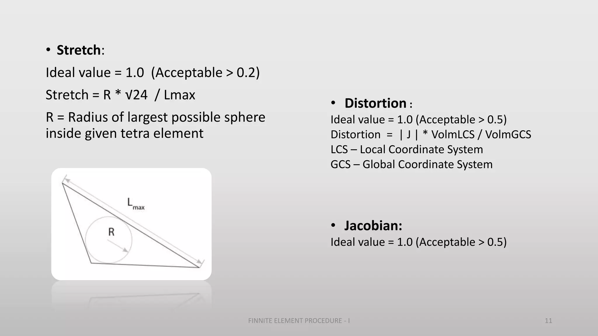 FEA MESH QUALITY PARAMETER | PPTX