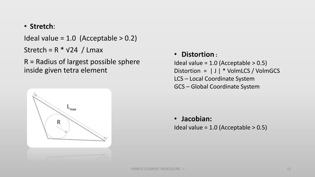 FEA MESH QUALITY PARAMETER | PPTX | Technology & Computing