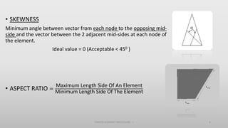FEA MESH QUALITY PARAMETER | PPTX