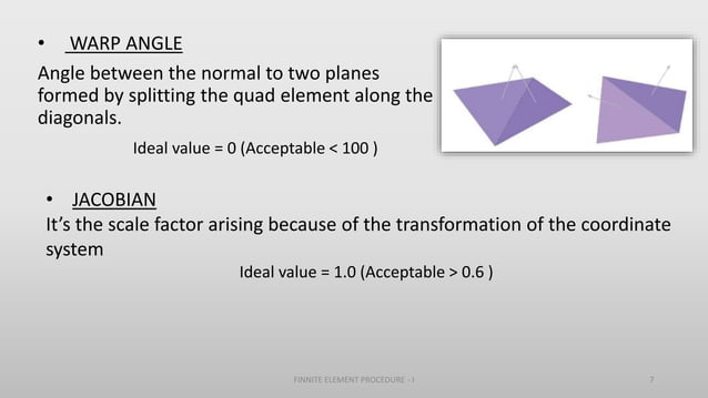 FEA MESH QUALITY PARAMETER | PPTX | Technology & Computing