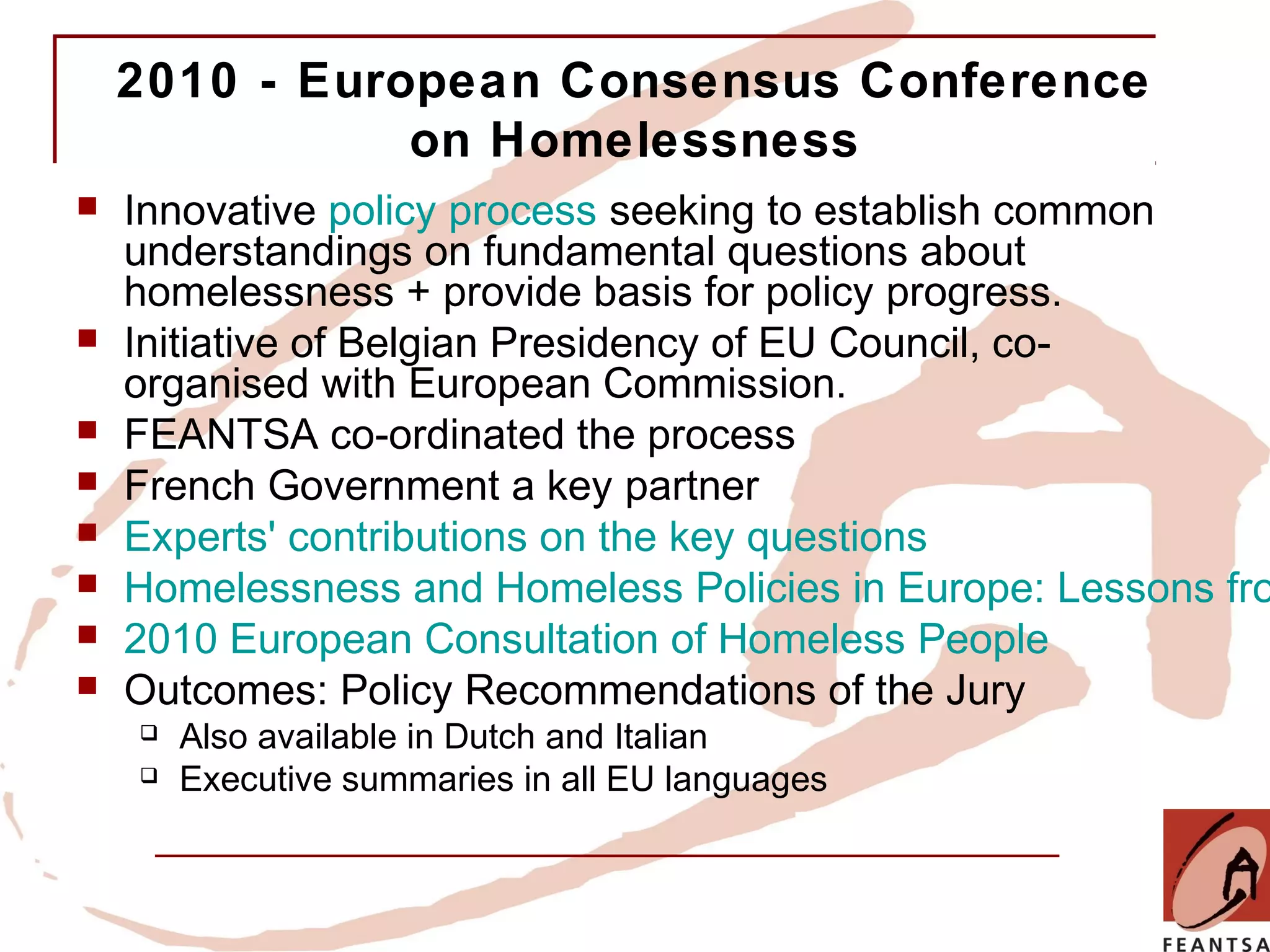 FEANTSA Presentation | PPT