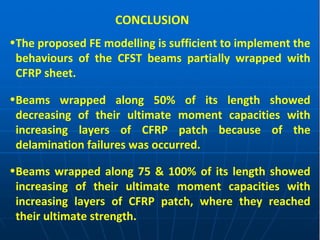 Fea of cfst beam partially wrapped by cfrp sheet persentation | PPT