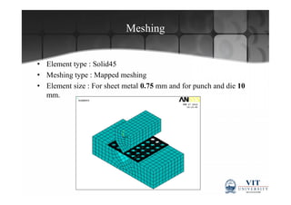 Fea of springback on perforated sheet metal | PPT