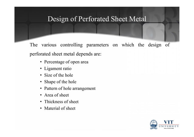 Fea of springback on perforated sheet metal | PPT
