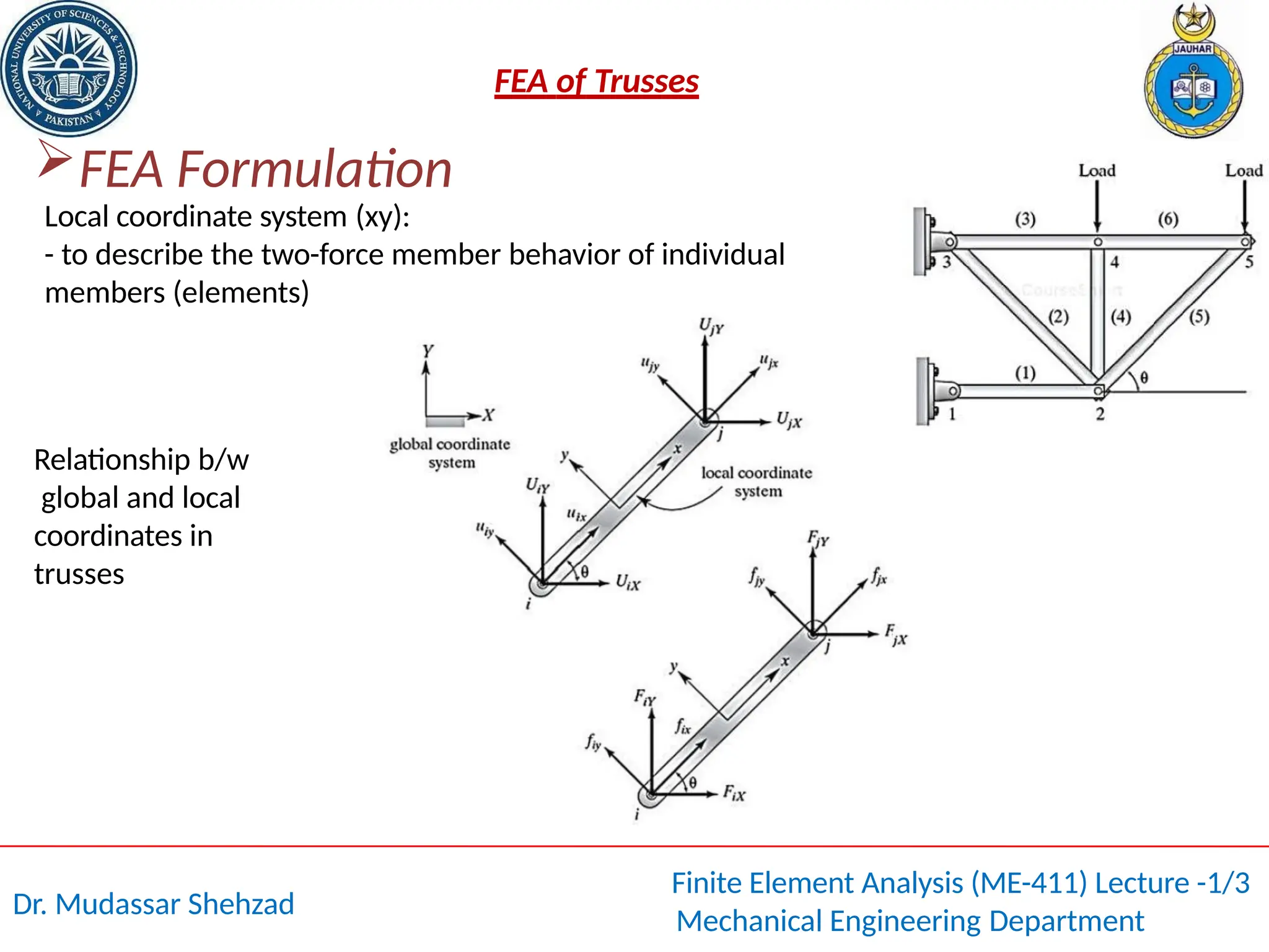 FEA of Trusses (Week 4).pptx for mechanical engr | PPTX