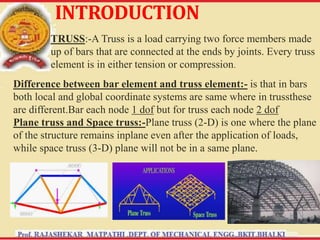 FEA of TRUSS Module 2 (17ME61) | PPT