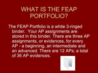 FEAP Portfolio Set-up | PPT