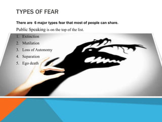 Fear and types of Fear | PPTX