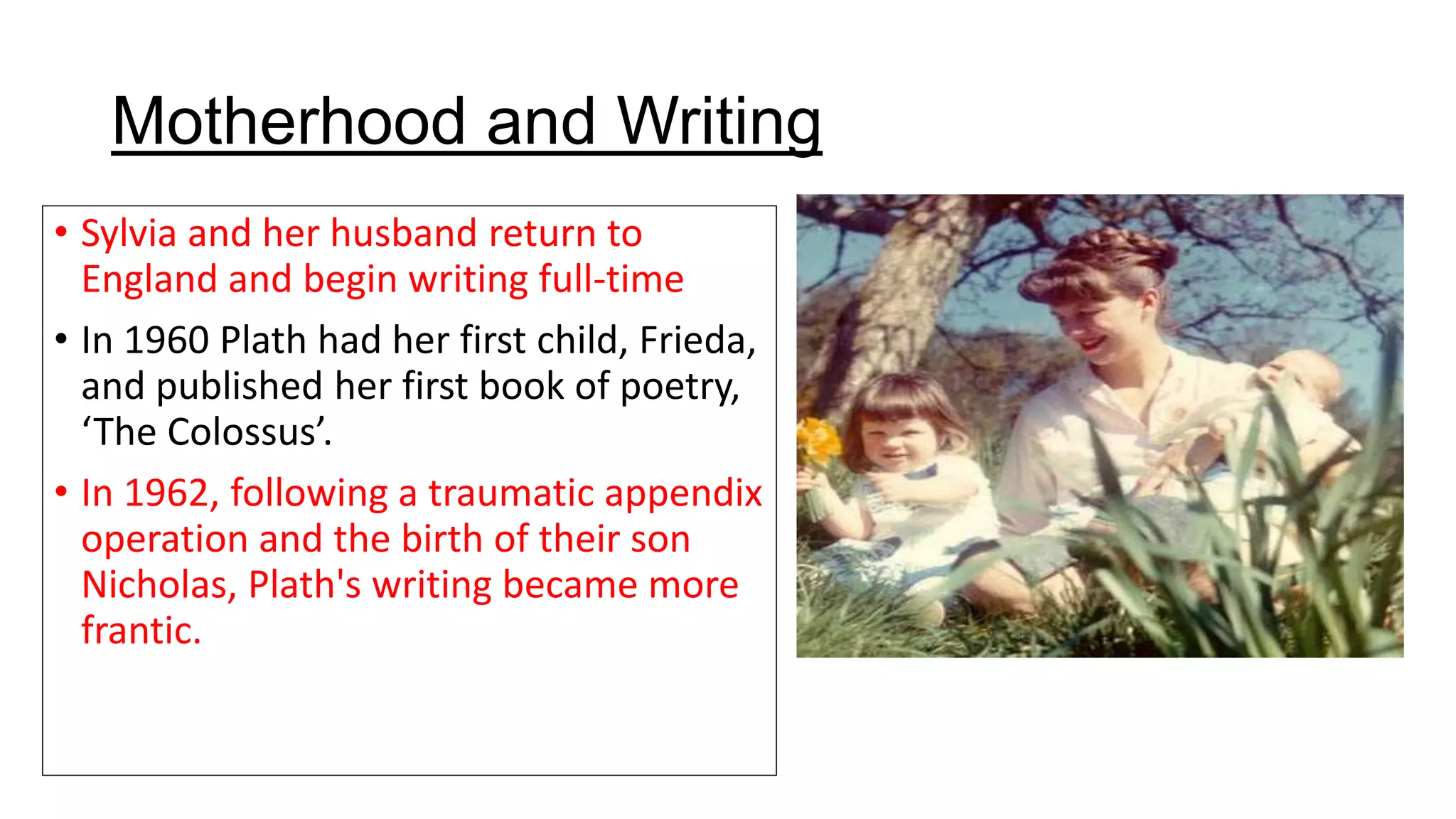 Sylvia plath: Her Life and Sufferings | PPT