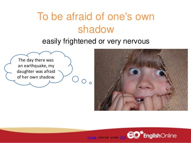 Fear and anxiety idioms