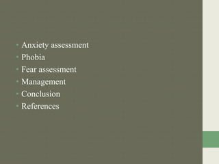 fear and its mnagement | PPTX