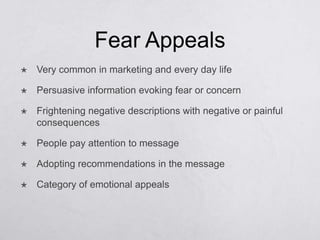 How do fear appeals in advertising work? | PPTX | Smoking Cessation ...