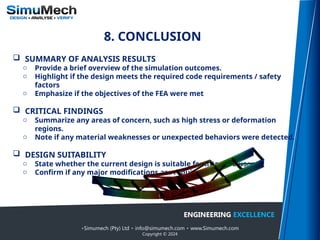 Key Elements of a Comprehensive FEA Report | PPTX