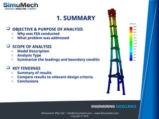 Key Elements of a Comprehensive FEA Report | PPTX