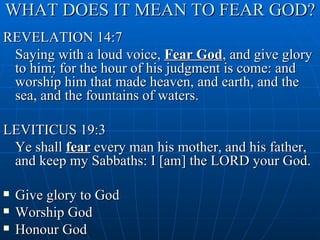 Fear God | PPT