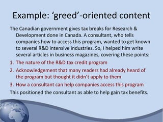 Using \'Fear\' and \'Greed\' in Content Marketing | PPT