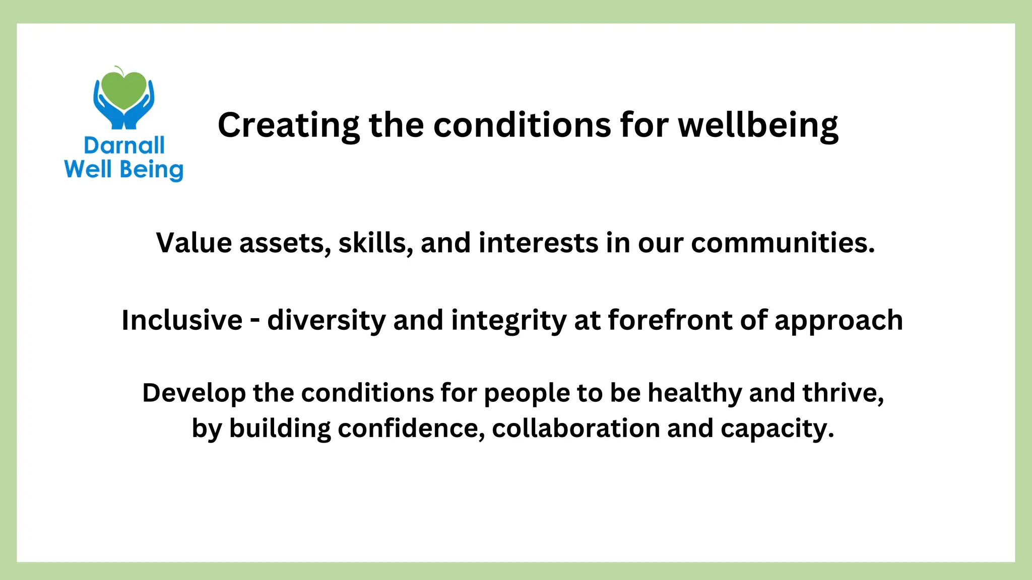 Darnall Well Being - organising neighbourhoods of care and the ...