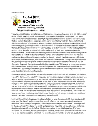 Fearless honesty | PDF