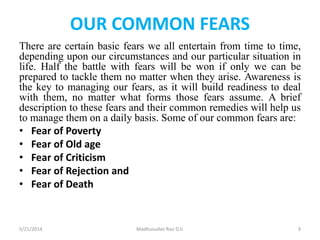 Fear man agement | PPT