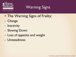 Fear of Frailty | PPT | Eldercare | Family and Relationships