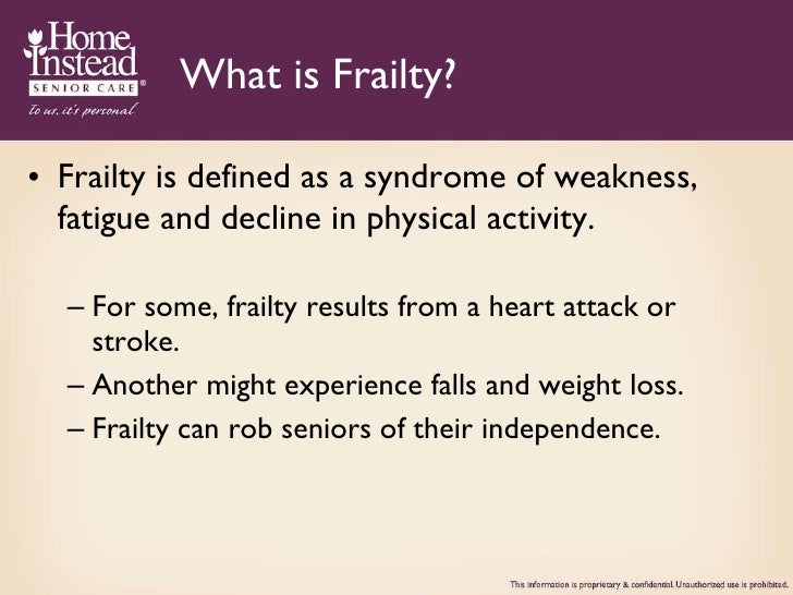 Fear of Frailty