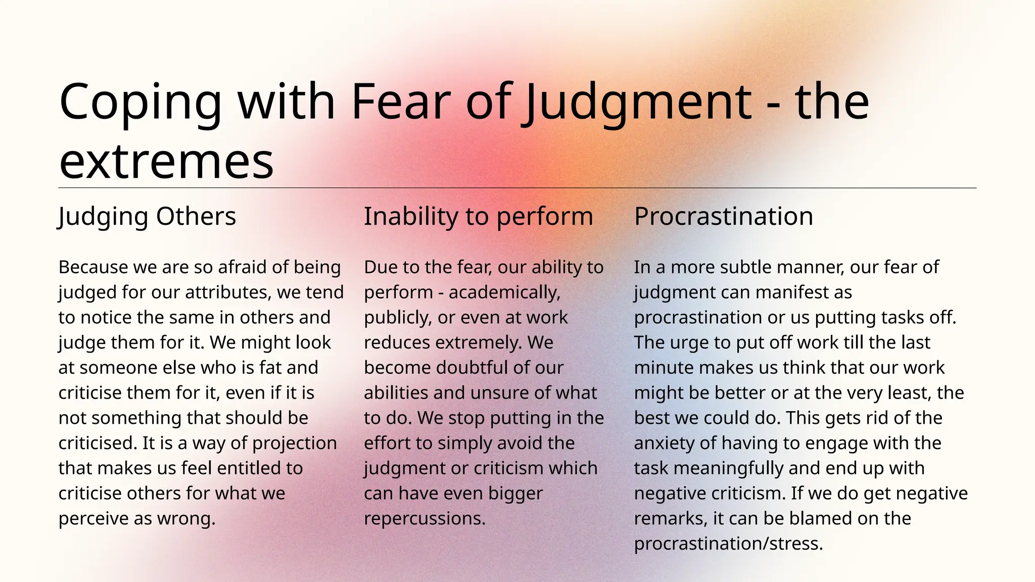 Fear of Judgement from Others for OCD sufferers | PPTX