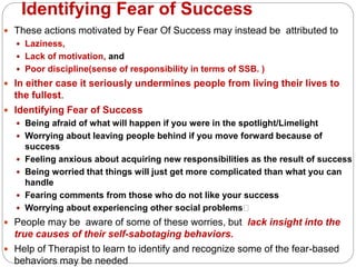 Fear of success | PPTX | Mental Health | Diseases and Conditions