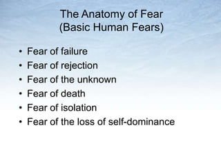 Fear - Overcoming Fear Inside You | PPTX