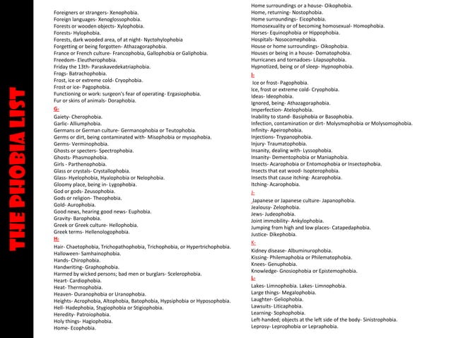 Fears and phobias | PPT