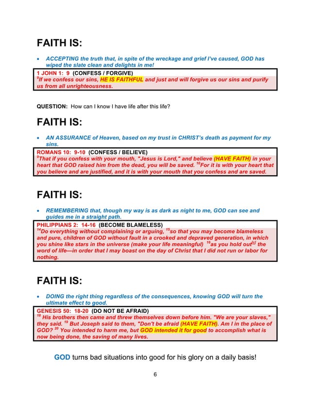 Fear vs. Faith | PDF