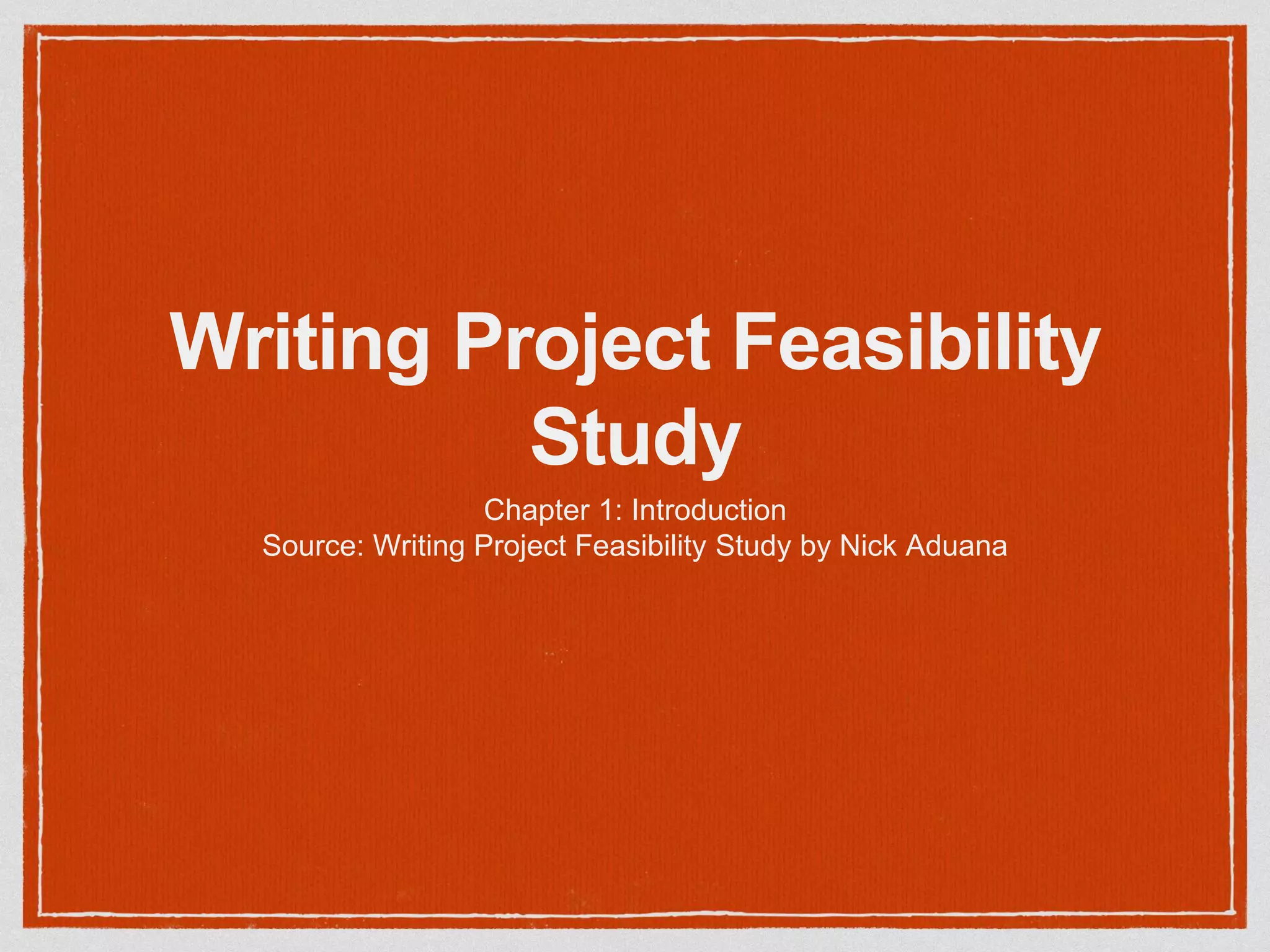 Feasib - Introduction | PPTX