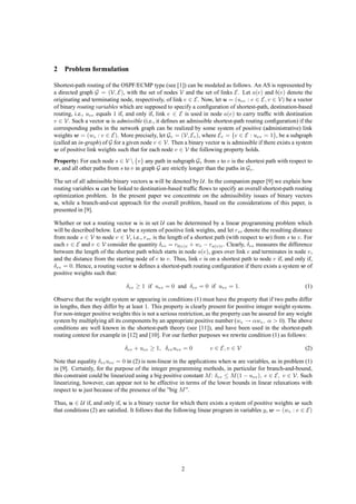 Feasibility Issues in Shortest-Path Routing with Trafiic Flow Split | PDF