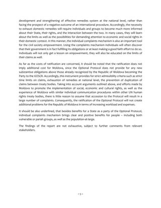 Ratification of the Optional Protocol to the International Covenant on ...