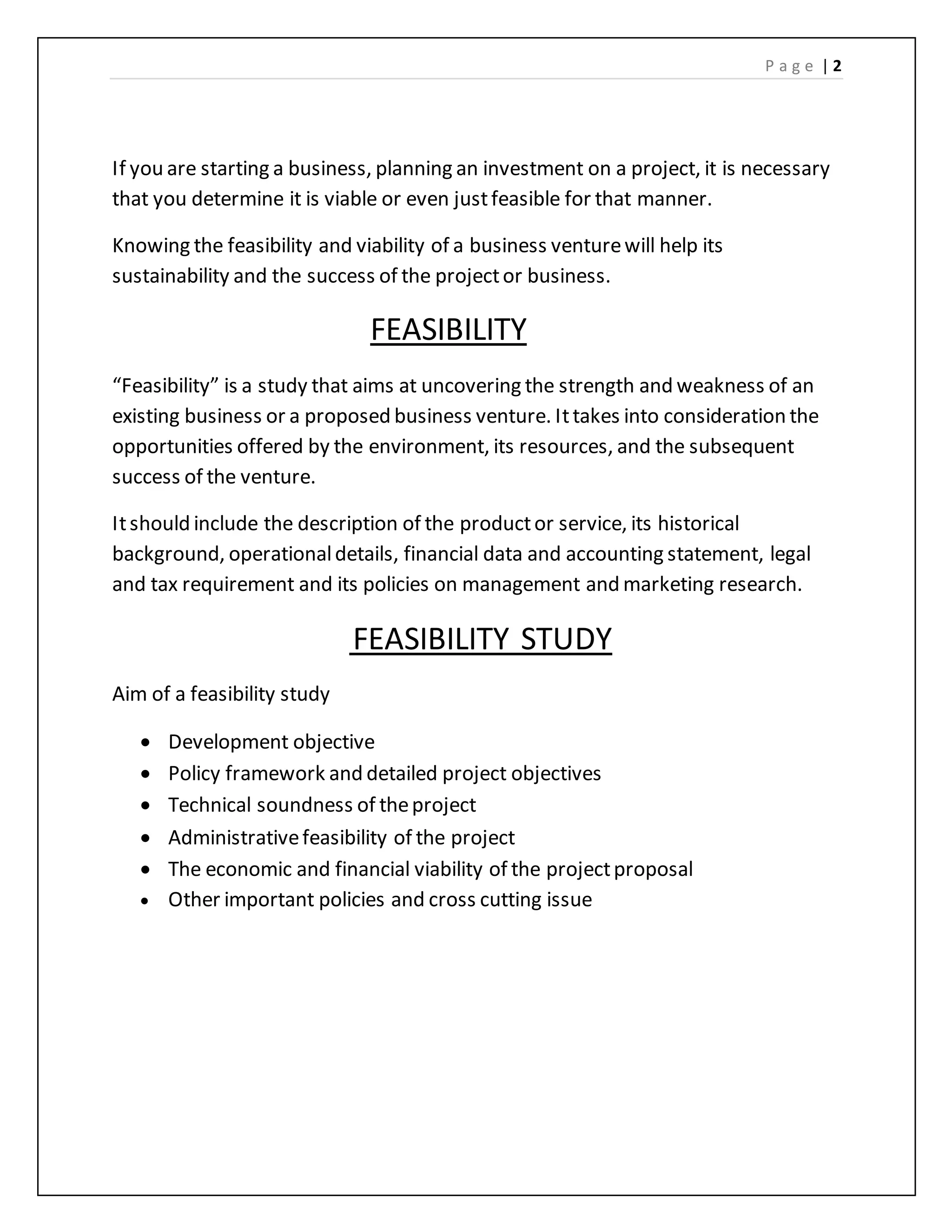 Feasibility and viability | DOCX