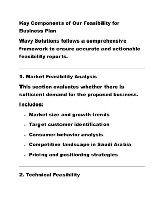 Feasibility for Business Plan & Feasibility Study Development in Saudi ...