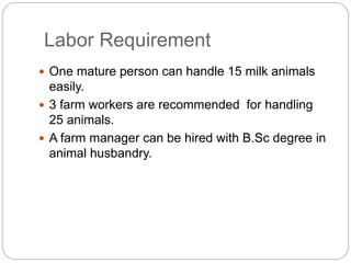 Feasibility study of a dairy farm | PPTX