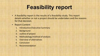 Feasibility Report Outline