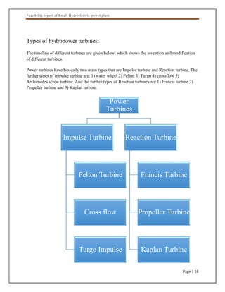 Feasibility Report of Small Hydroelectric Power Plant | PDF